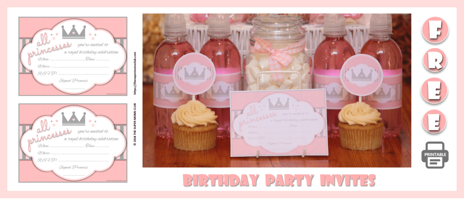 Princess Themed Birthday Party + FREE Printable’s - The Supermoms Club