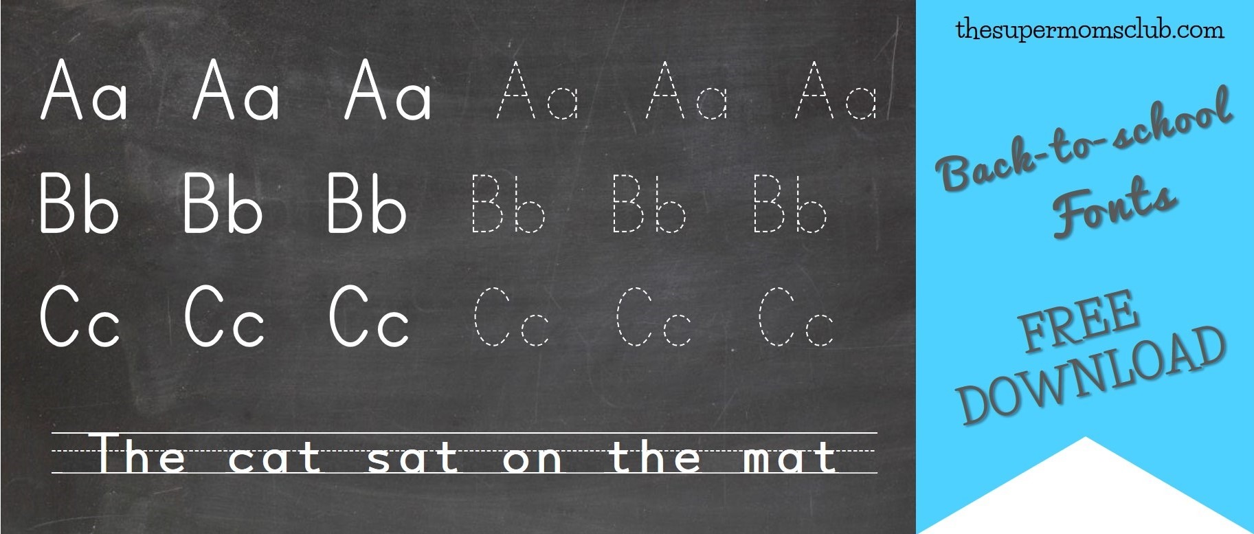 Free Fonts For Back-To-School - The Supermoms Club